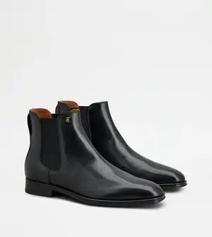 TOD'S Logo-plaque Leather Ankle Boots