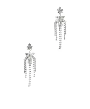 Rabanne Chandelier Crystal-embellished Drop Earrings - White