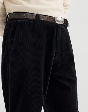 Brunello Cucinelli Garment-dyed Cotton Corduroy Trousers