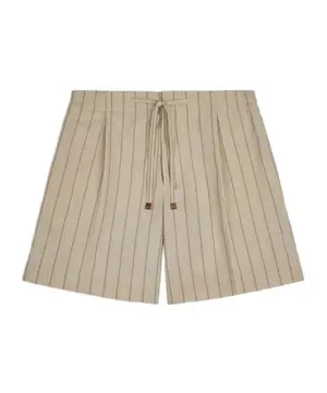 TOD'S Striped Silk Shorts