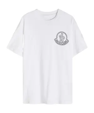 Moncler New Badge Logo-print Cotton T-shirt - White