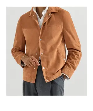 Brunello Cucinelli Suede Collared Jacket