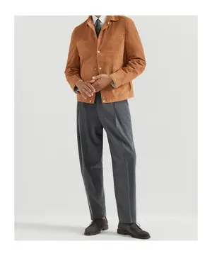 Brunello Cucinelli Suede Collared Jacket