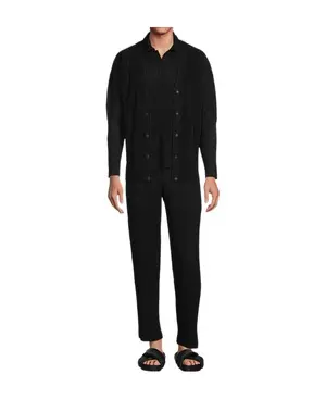 Issey Miyake Basics Panelled Plissé Cardigan