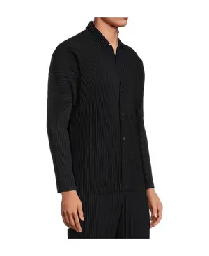 Issey Miyake Basics Panelled Plissé Cardigan