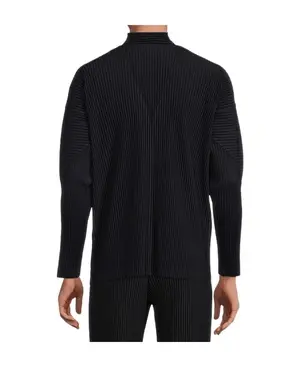 Issey Miyake Basics Panelled Plissé Cardigan