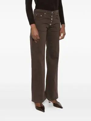 DONDUP Buttoned Straight-leg Jeans