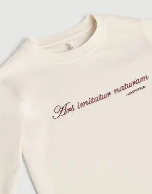 Brunello Cucinelli Cotton Jersey Long-sleeve T-shirt With Embroidery