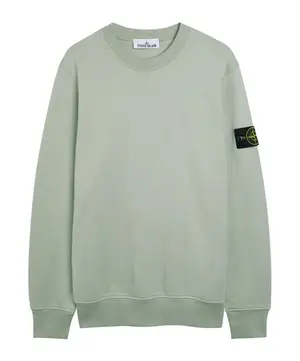 Stone Island Logo Cotton Sweatshirt - Sage