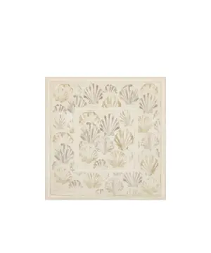 Brunello Cucinelli Silk Satin Mediterranea Scarf Shell