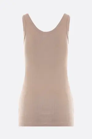 Prada Ribbed Knit U-neck Top