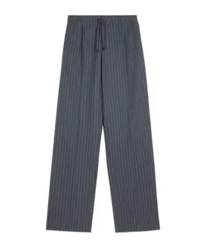 TOD'S Pinstripe-pattern Drawstring Trousers - Grey