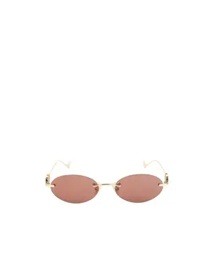 Valentino Garavani Oval Rimless Sunglasses - Pink