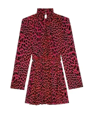 Zadig&Voltaire Leopard-print Dress With Bow Collar