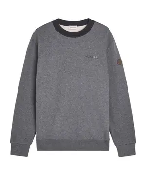 Moncler Logo Cotton Sweatshirt - Gray