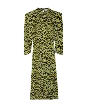 Zadig&Voltaire Long-sleeved Dress With Cut-out Back And Side Slits - Green
