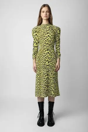 Zadig&Voltaire Long-sleeved Dress With Cut-out Back And Side Slits - Green