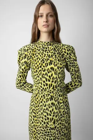 Zadig&Voltaire Long-sleeved Dress With Cut-out Back And Side Slits - Green