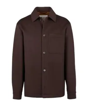 TOD'S Drap Shirt Jacket - Brown
