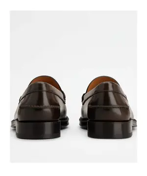 TOD'S Round Toe Loafers With Logo Detail