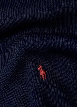 Polo Ralph Lauren Logo-embroidered Ribbed Wool Scarf
