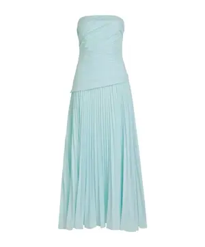 Simkhai Arie Draped Poplin Midi Dress - Blue