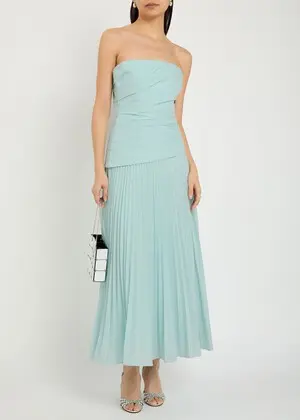 Simkhai Arie Draped Poplin Midi Dress - Blue
