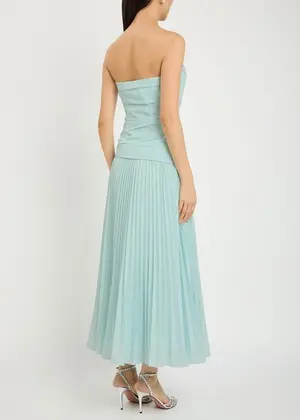 Simkhai Arie Draped Poplin Midi Dress - Blue