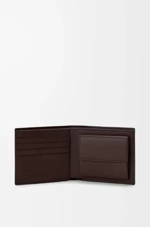 Loewe Puzzle Bifold Coin Wallet In Supple Grained Calfskin