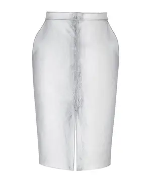 SAINT LAURENT Pencil Skirt In Metallic Leather