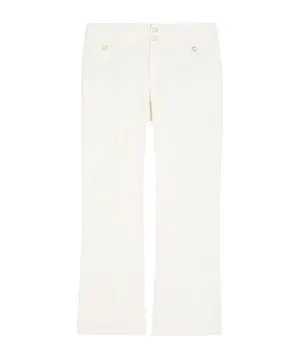 Etro Embroidered Slim-leg Trousers - White