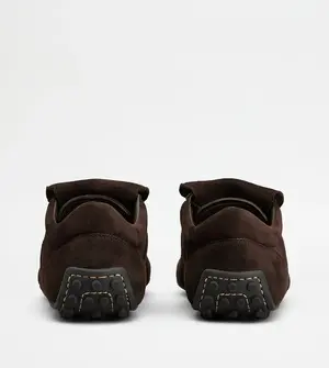 TOD'S Suede Round Toe Sneakers With Removable Tag