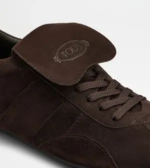 TOD'S Suede Round Toe Sneakers With Removable Tag