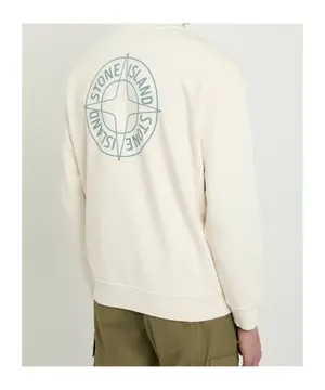 Stone Island Logo-print Cotton Sweatshirt