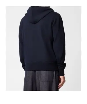 TOD'S Cashmere-blend Jersey Zip-up Hooded Jacket - Black