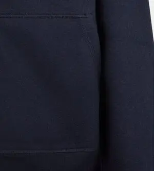 TOD'S Cashmere-blend Jersey Zip-up Hooded Jacket - Black