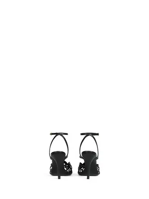 Balmain Smooth Leather Cage Sandals