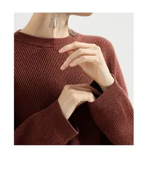 Brunello Cucinelli Long-sleeve Ribbed Knit Crew Neck Sweater