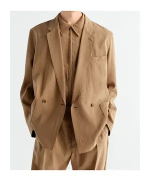 LEMAIRE Light Double-breasted Jacket In Dry Silk