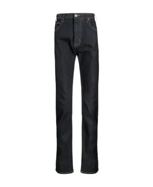 Emporio Armani Logo Button Jeans - Black