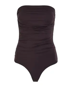 AGOLDE Gwyneth Ruched Stretch-jersey Bodysuit