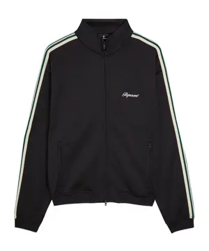 REPRESENT Taped Logo-embroidered Jersey Track Jacket - Black
