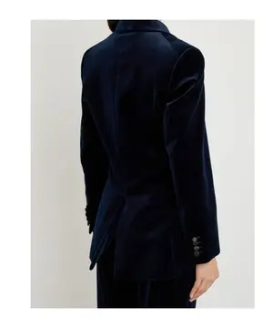 Victoria Beckham Velvet Blazer With Satin Lapels
