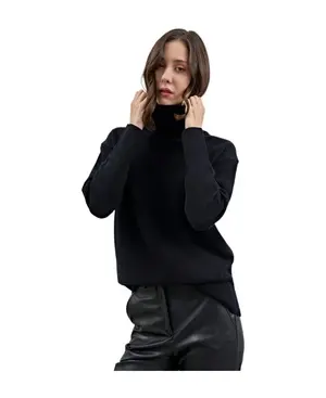 JOSEPH Roll-neck Long Sleeved Jumper - Black