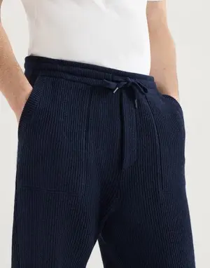 Brunello Cucinelli Cashmere English Rib Knit Joggers