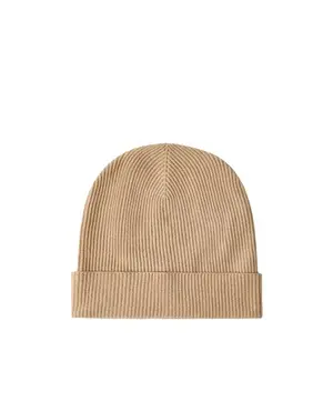 Brunello Cucinelli Ribbed Knit Beanie - Beige
