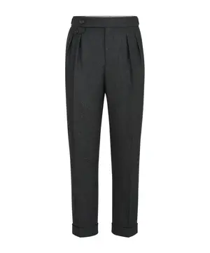 Brunello Cucinelli Double-pleated Trousers With Side Buckles