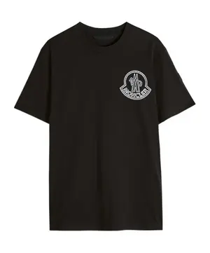 Moncler New Badge Logo-print Cotton T-shirt - Black