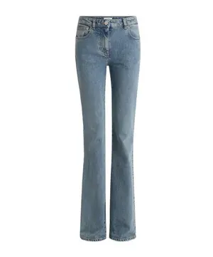 Balmain Bootcut Faded Denim Jeans