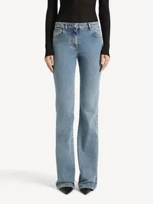 Balmain Bootcut Faded Denim Jeans